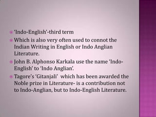 General Introduction of Indian Writing in English | PPTX