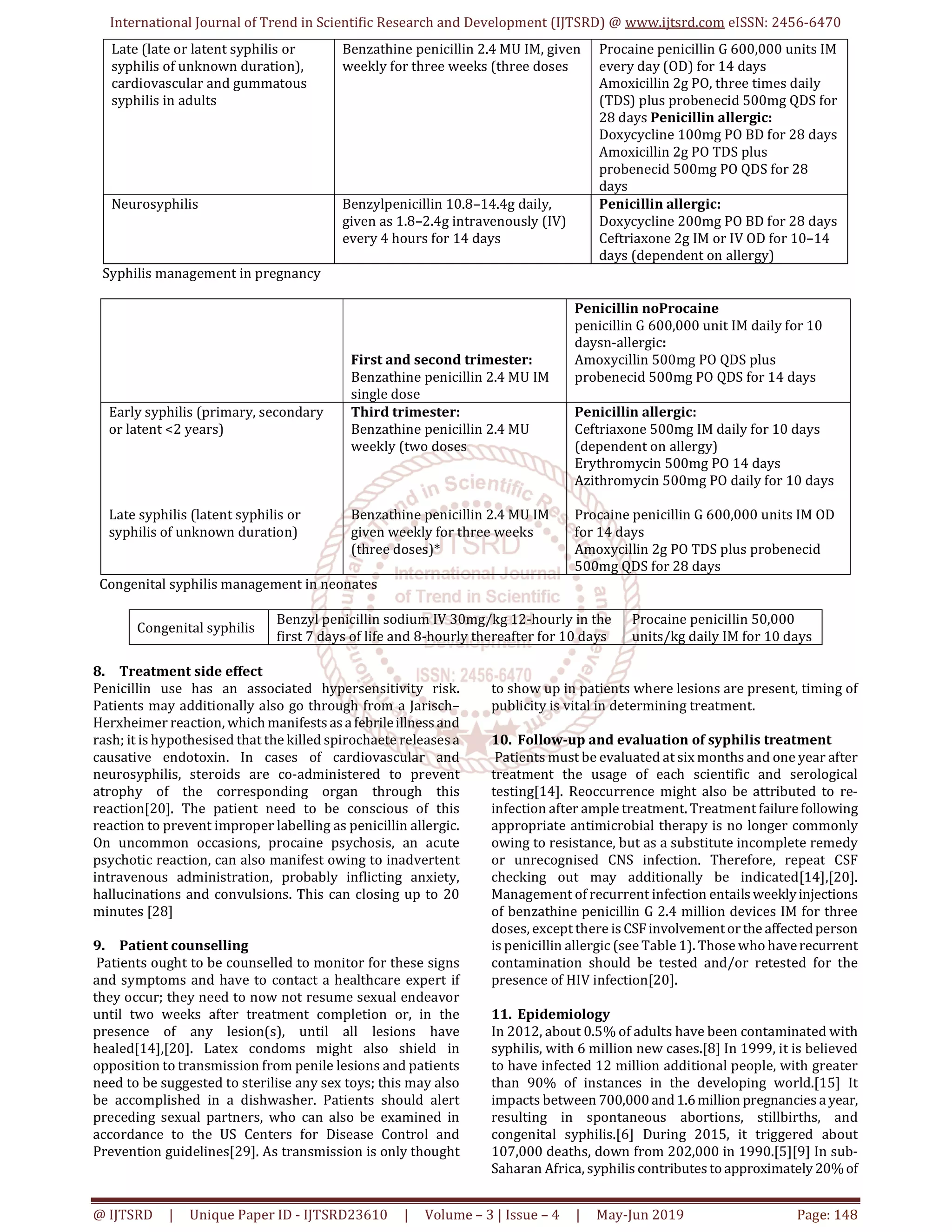 Syphilis and their Sign and Symptoms, Causes with their Treatment An ...