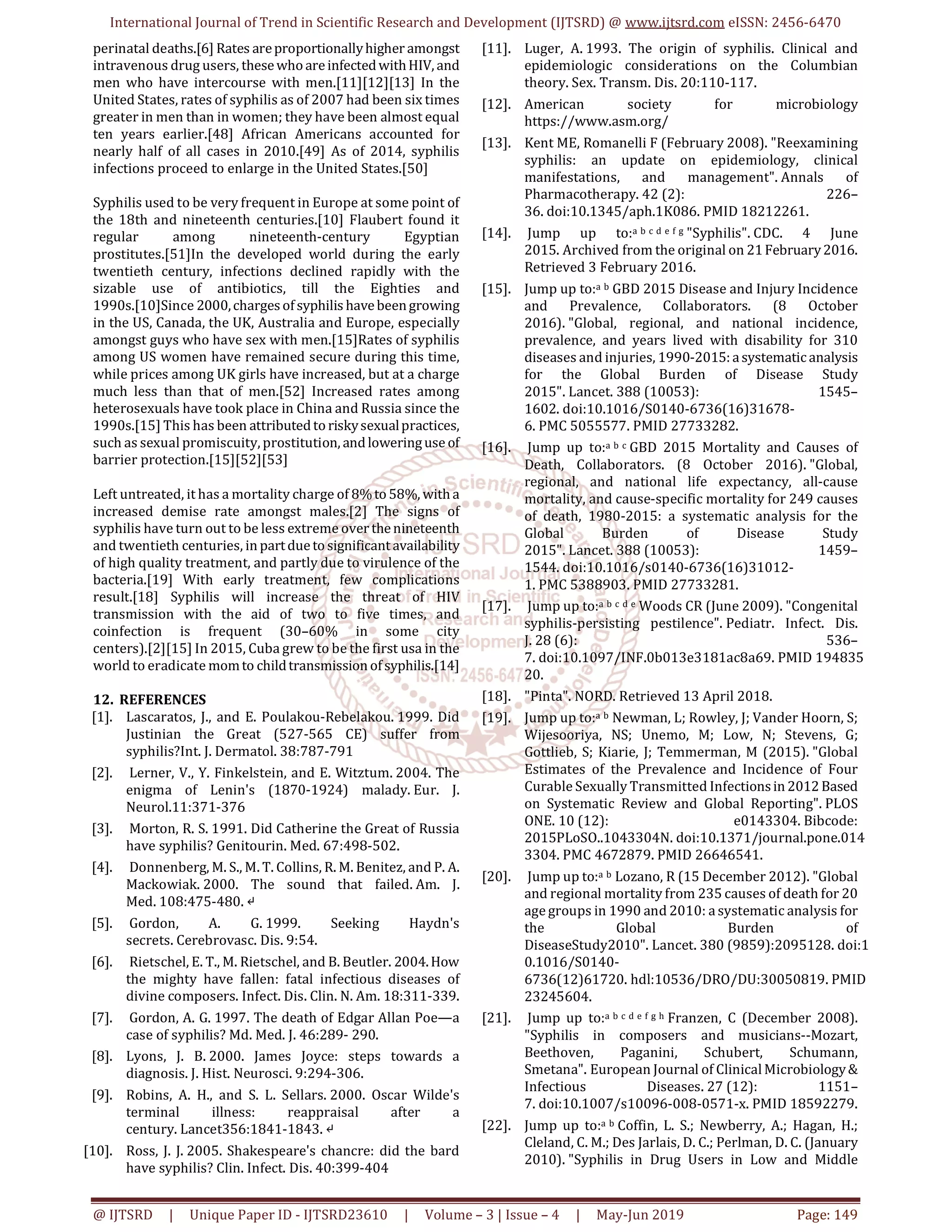 Syphilis and their Sign and Symptoms, Causes with their Treatment An ...