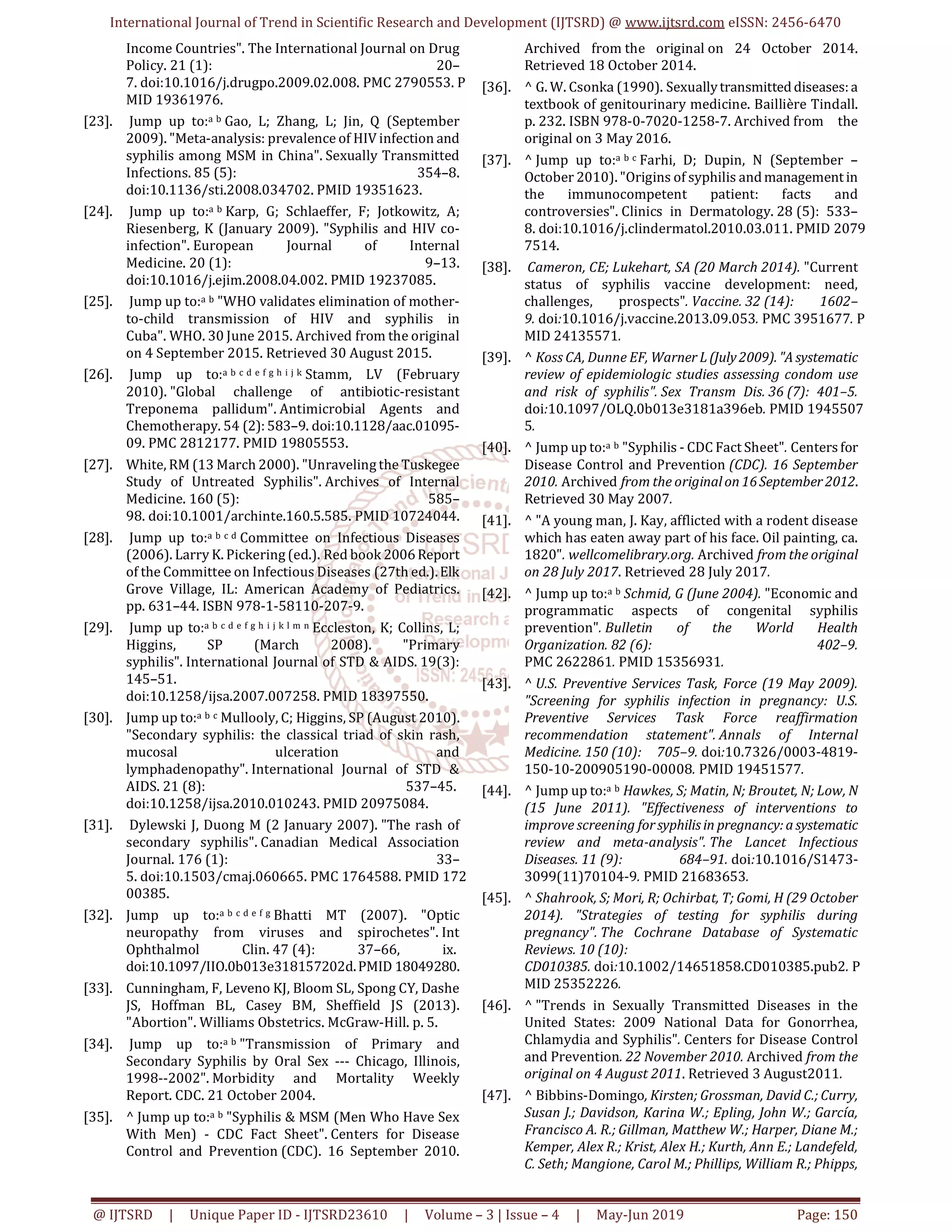 Syphilis and their Sign and Symptoms, Causes with their Treatment An ...