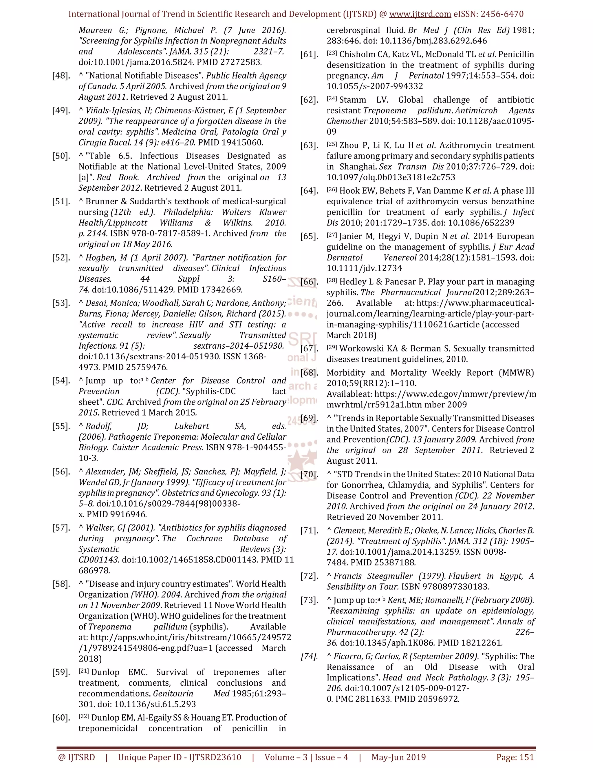 Syphilis and their Sign and Symptoms, Causes with their Treatment An ...