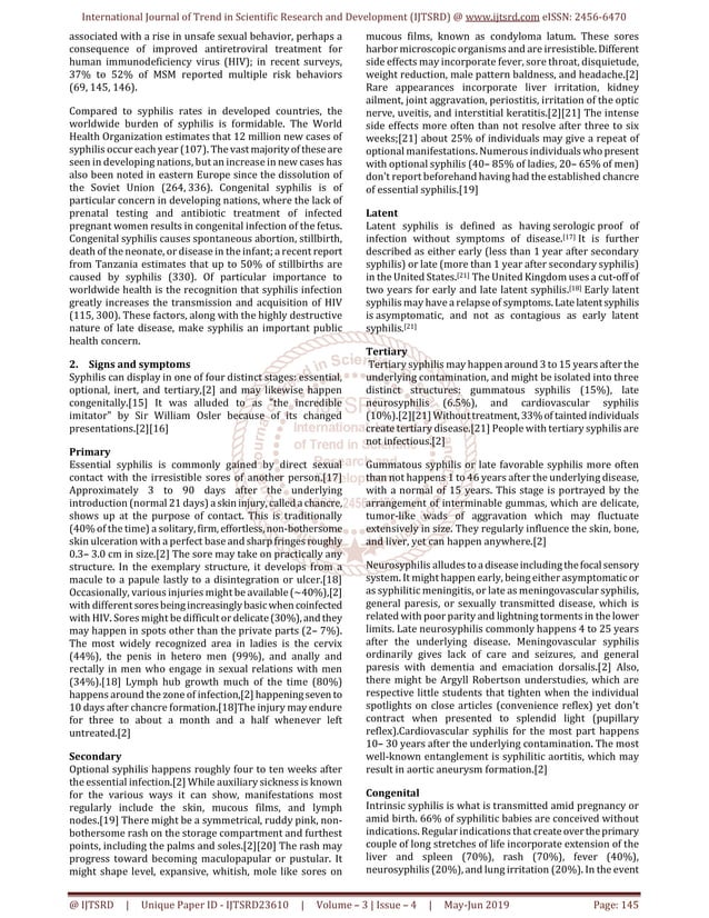 Syphilis and their Sign and Symptoms, Causes with their Treatment An ...