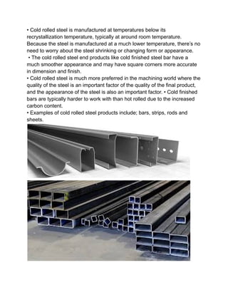 hot and cold rolled sections -bms | PDF