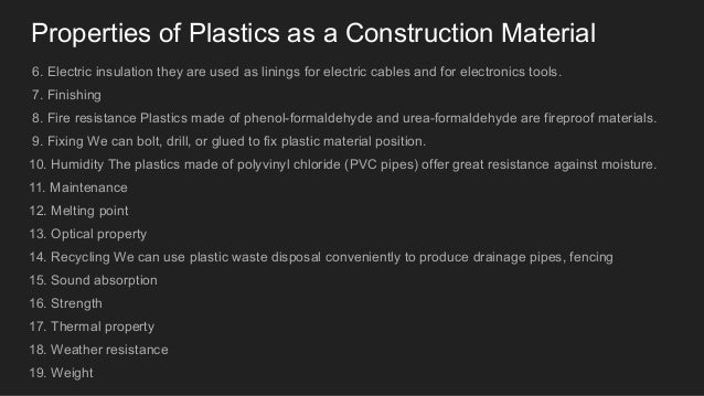 plastics as building material pdf | PDF