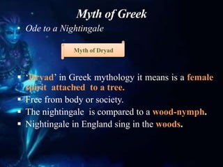 Use of myth in Keats odes | PPTX