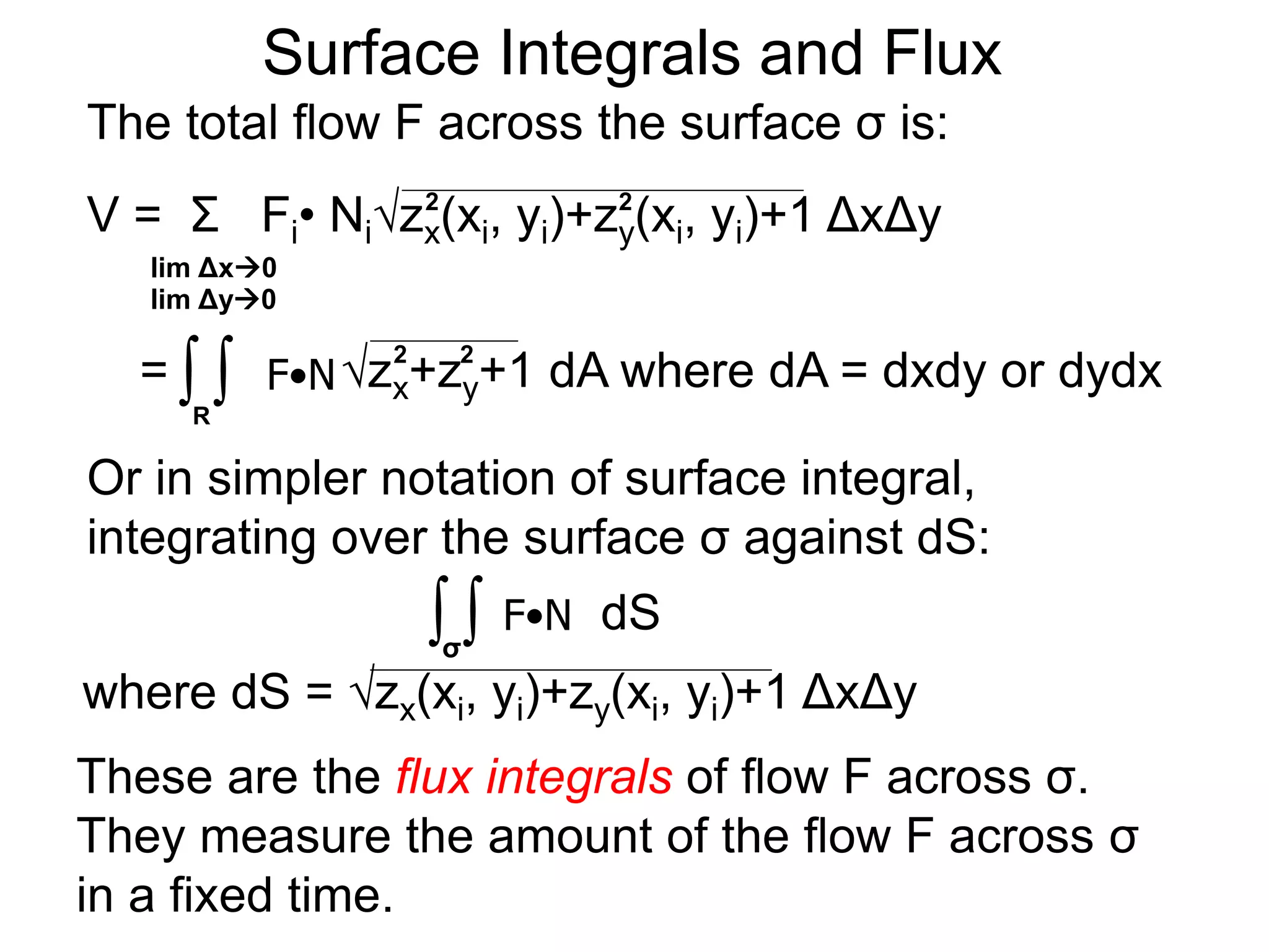 31 surface integrals and flux