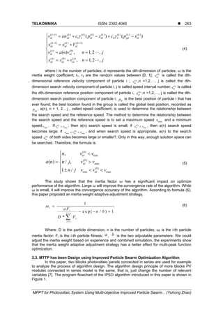 MPPT for Photovoltaic System Using Multi-objective Improved Particle Swarm Optimization ...
