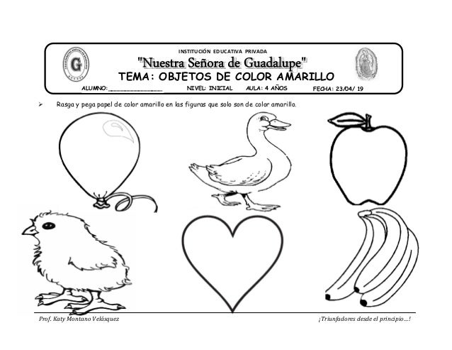 31 tema objetos de color amarillo