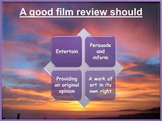 Film review and film criticism | PPTX