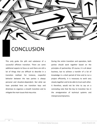 10 ESSENTIALS FOR A SUCCESSFUL OFFSHORE TRANSITION | PDF