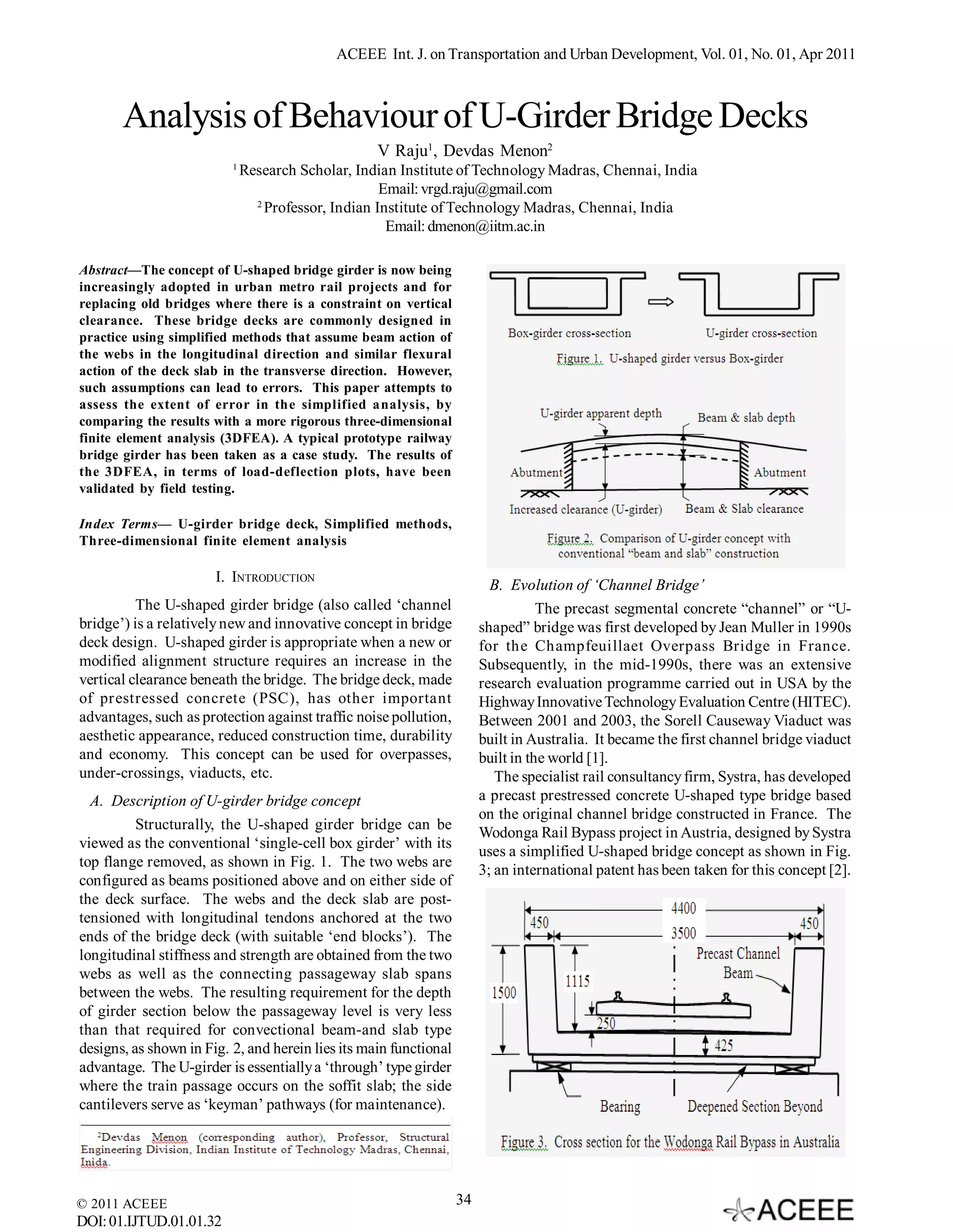Analysis of Behaviour of U-Girder Bridge Decks | PDF