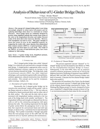 Analysis of Behaviour of U-Girder Bridge Decks | PDF