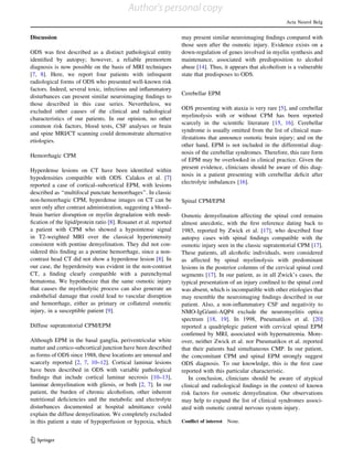 Atypical forms of the osmotic demyelination syndrome | PDF