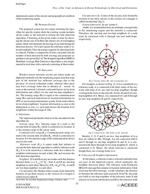 Modified Coverage Hole Detection Algorithm For Distributed Wsns