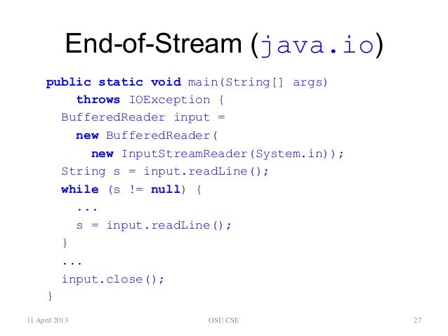 32 Java Input Output