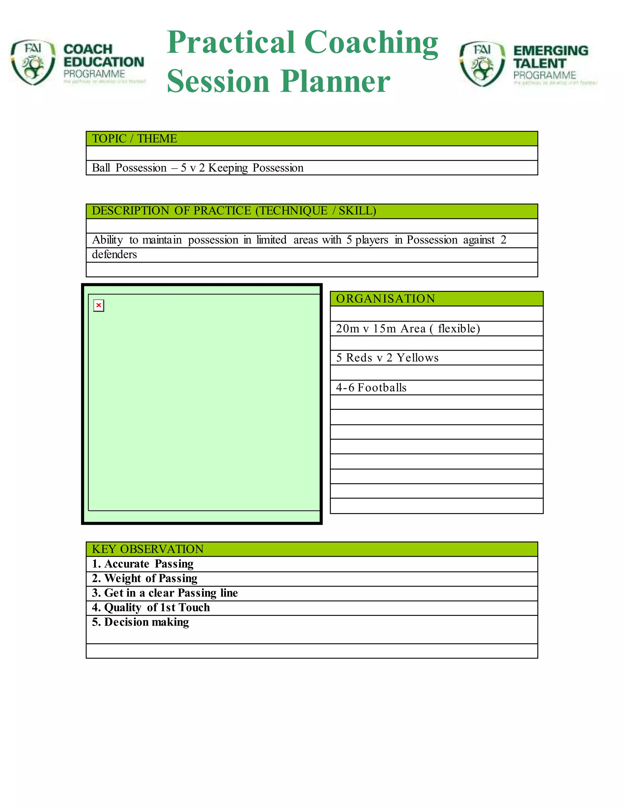 Ball possession 1 5v2 | DOC
