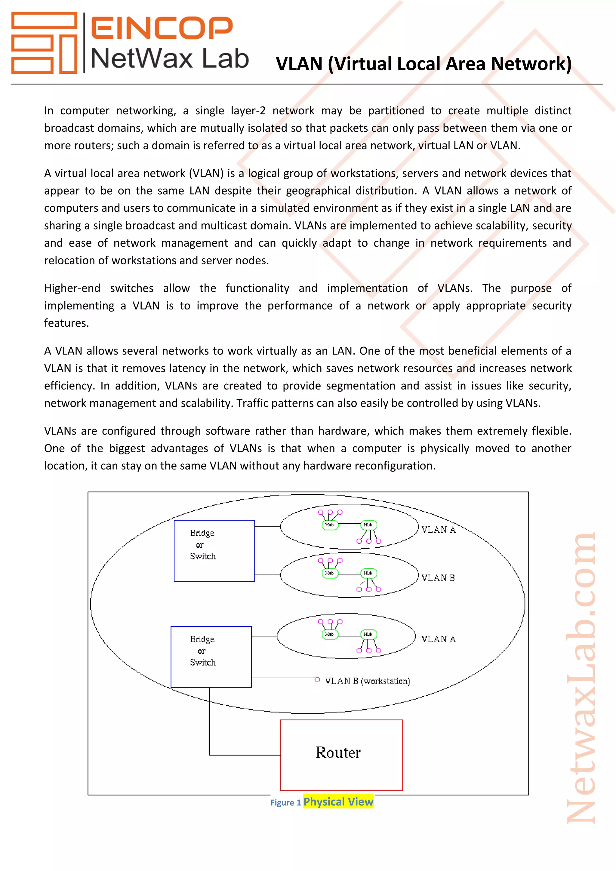 VLAN (virtual local area network) | PDF | Computer Networking | Computing