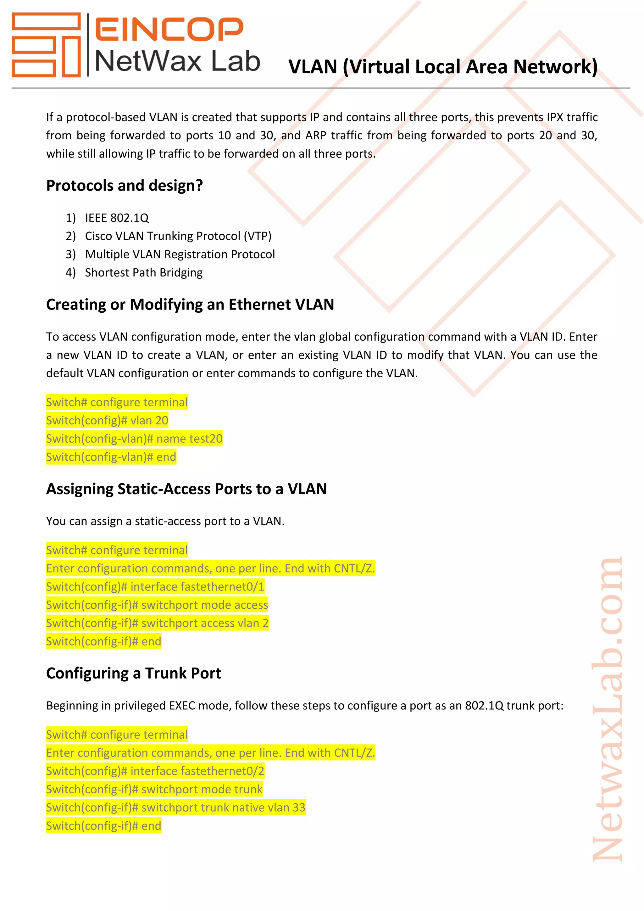 VLAN (virtual local area network) | PDF | Computer Networking | Computing
