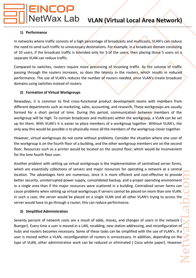 VLAN (virtual local area network) | PDF
