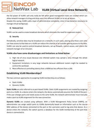 VLAN (virtual local area network) | PDF | Computer Networking | Computing