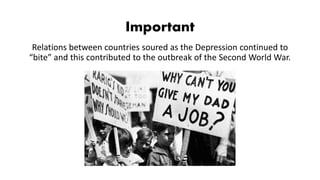 REVISION IGCSE CAMBRIDGE HISTORY: GREAT DEPRESSION | PPTX