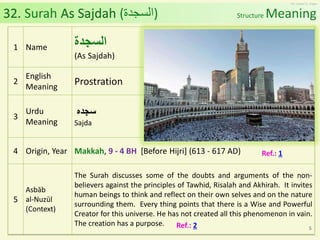 Al Quran (Chapter 32): Surah As Sajdah [ The Prostration] | PPT