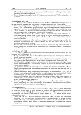 Vehicular Ad Hoc Networks: Growth and Survey for Three Layers | PDF ...