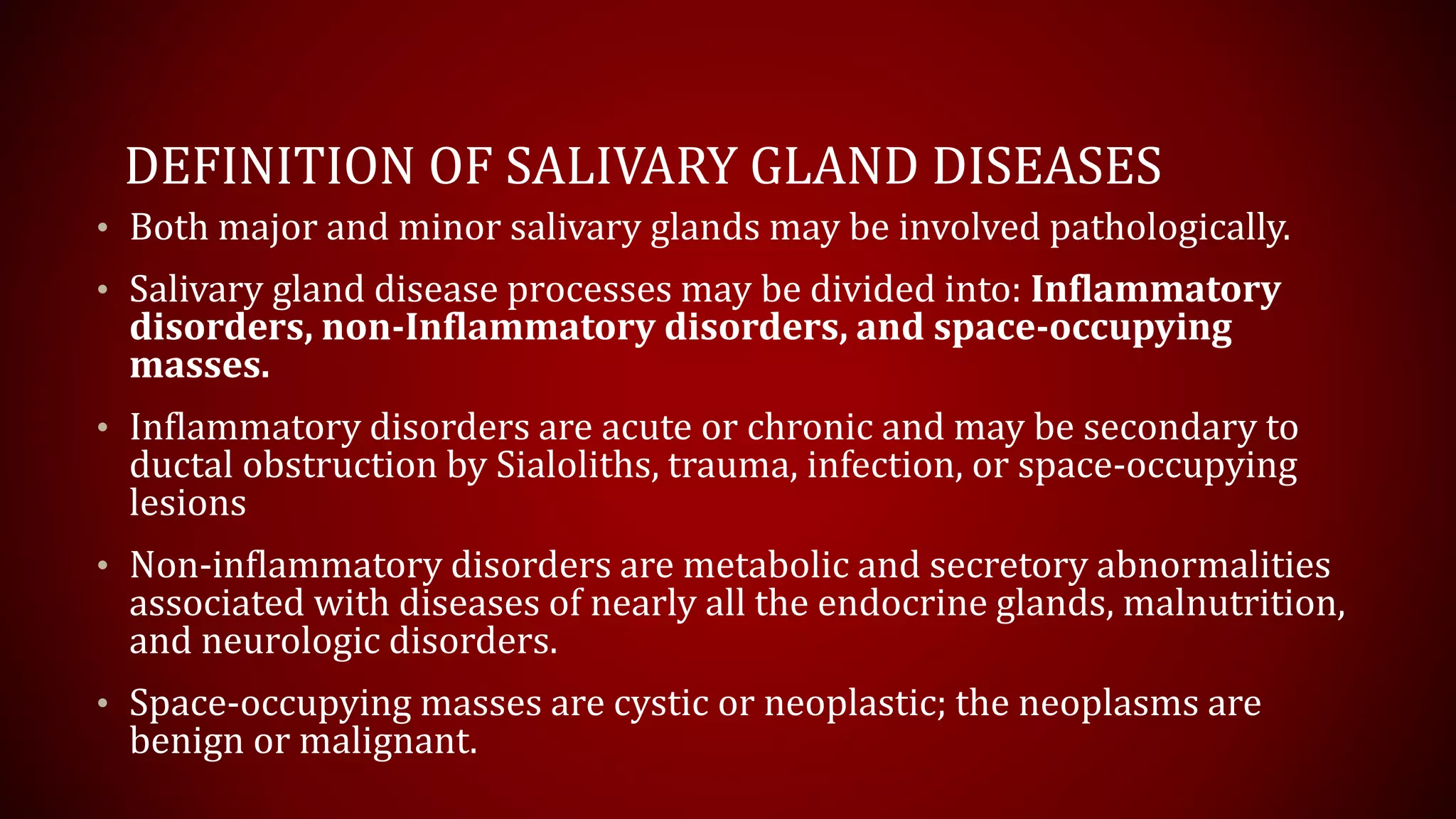 Radiographic Features of Normal and Abnormal Salivary Glands | PPTX