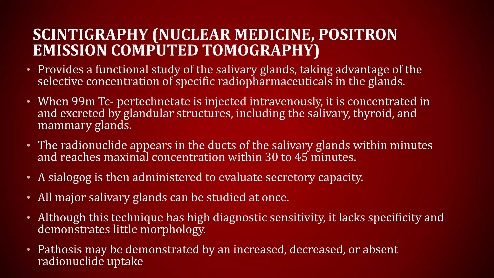 Radiographic Features of Normal and Abnormal Salivary Glands | PPTX