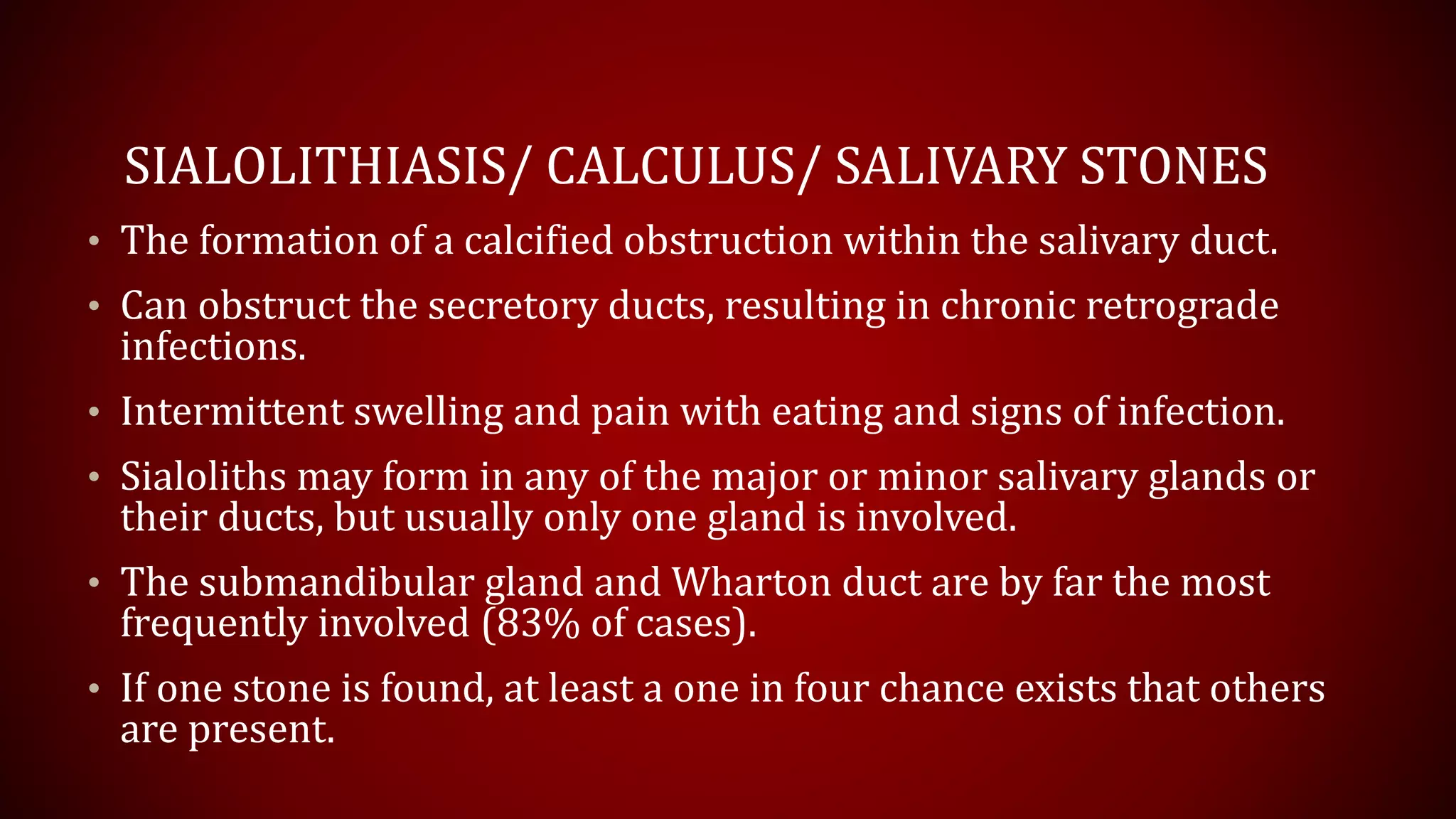 Radiographic Features of Normal and Abnormal Salivary Glands | PPTX