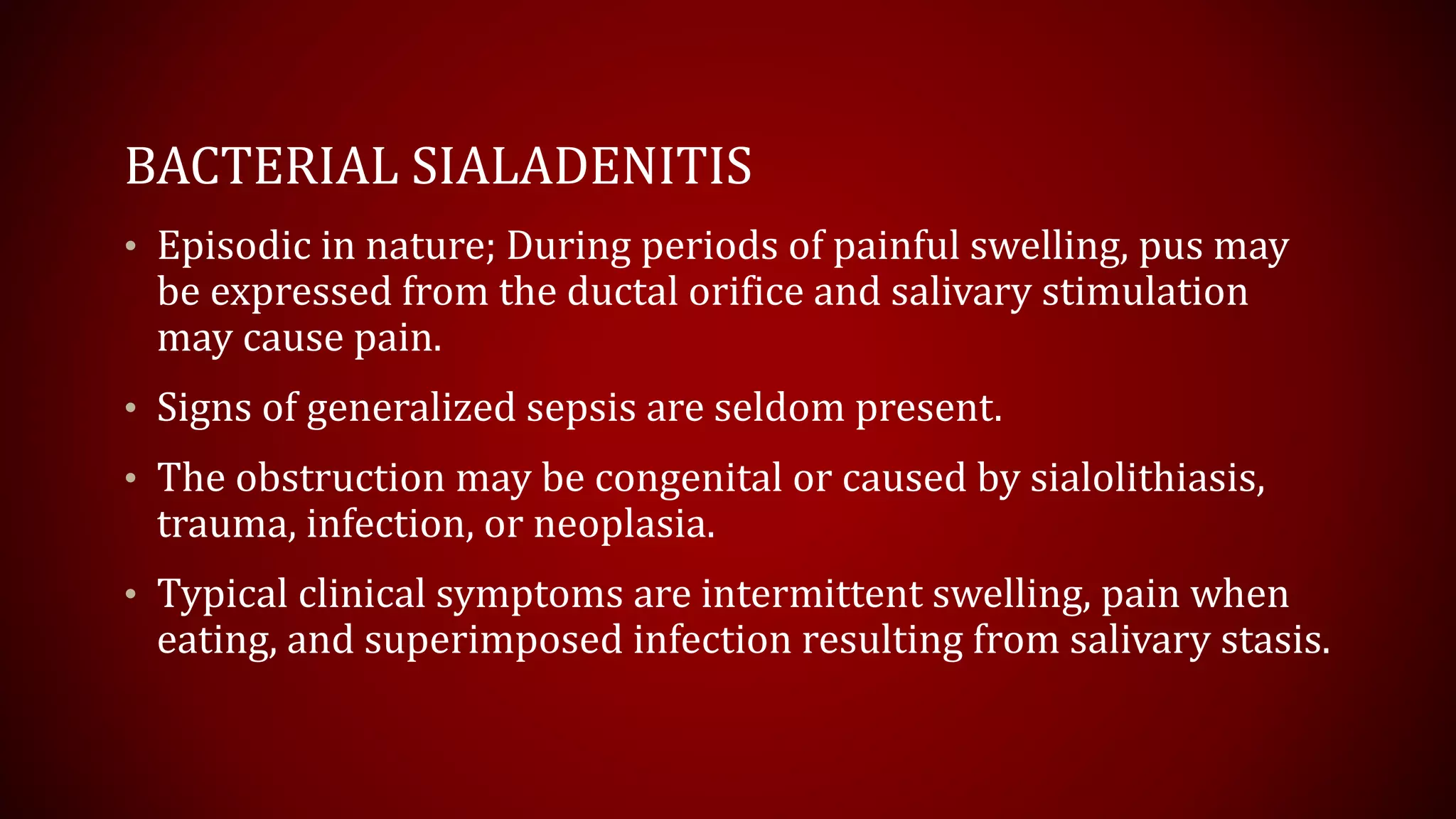 Radiographic Features of Normal and Abnormal Salivary Glands | PPTX