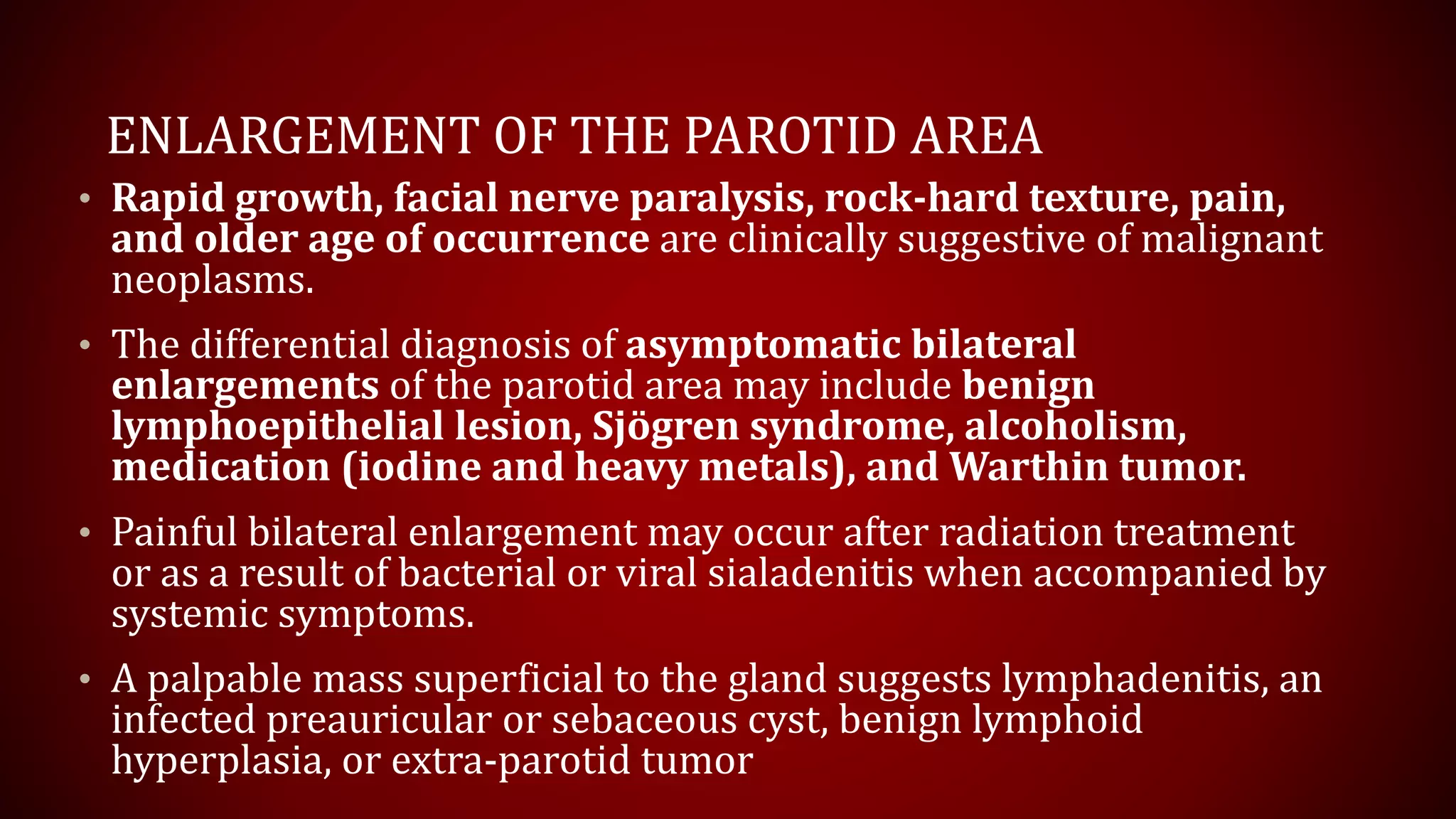Radiographic Features of Normal and Abnormal Salivary Glands | PPTX
