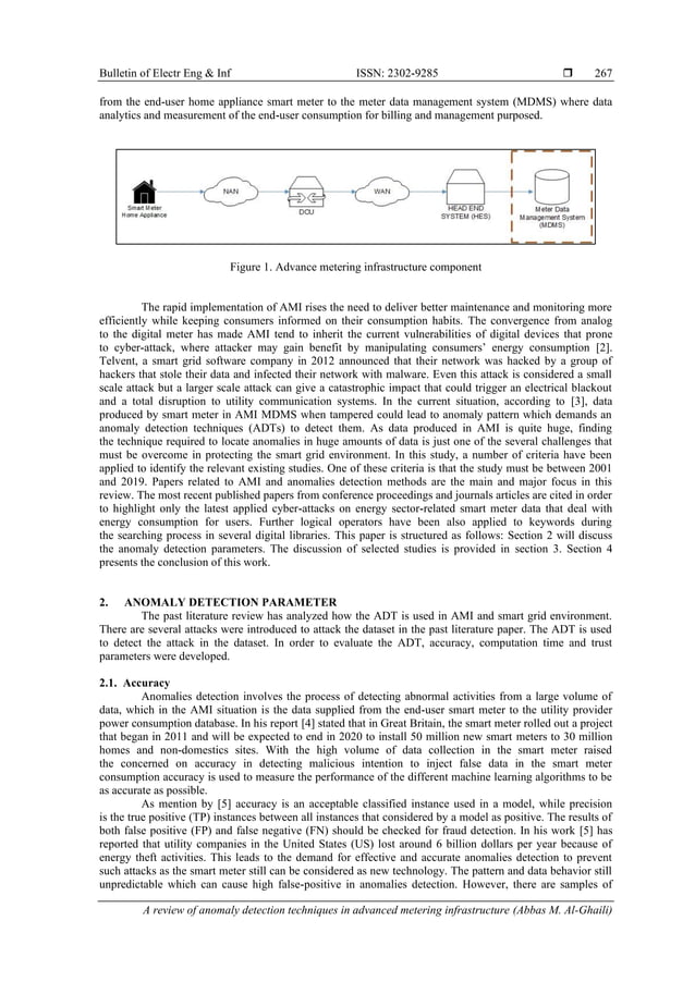 A Review Of Anomaly Detection Techniques In Advanced Metering