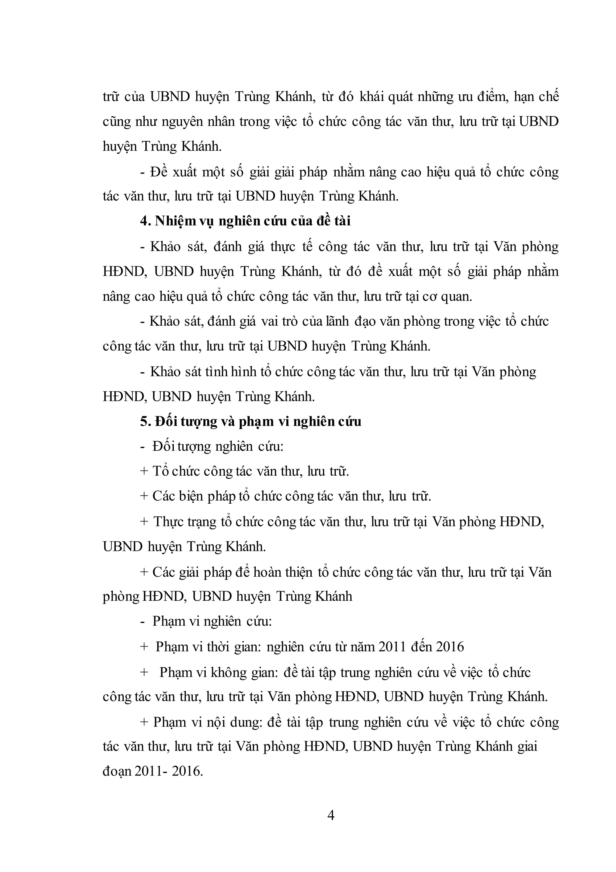 Khóa luận: Công tác văn thư, lưu trữ tại Văn phòng HĐND, UBND, HAY, 9 ...