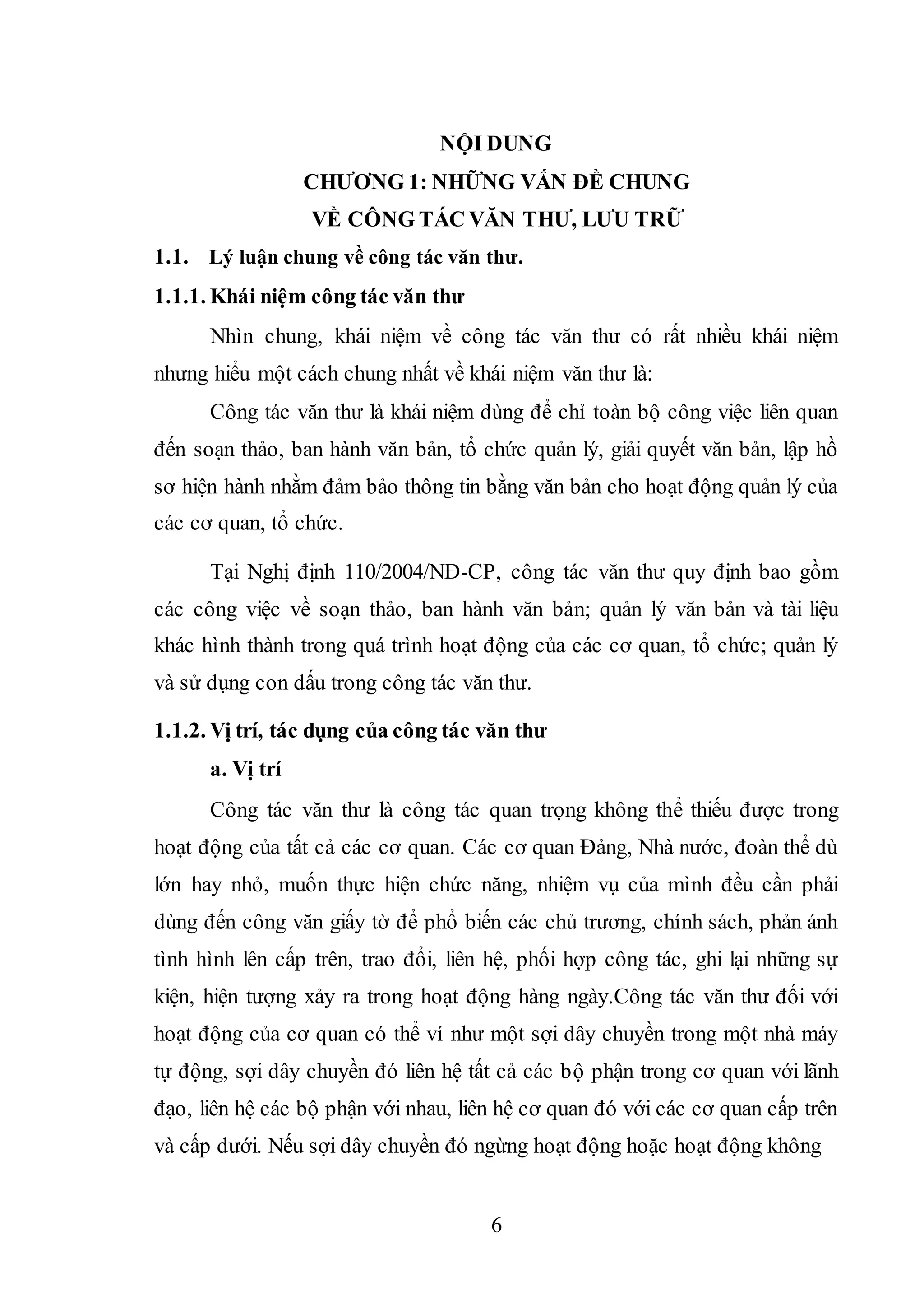 Khóa luận: Công tác văn thư, lưu trữ tại Văn phòng HĐND, UBND, HAY, 9 ...