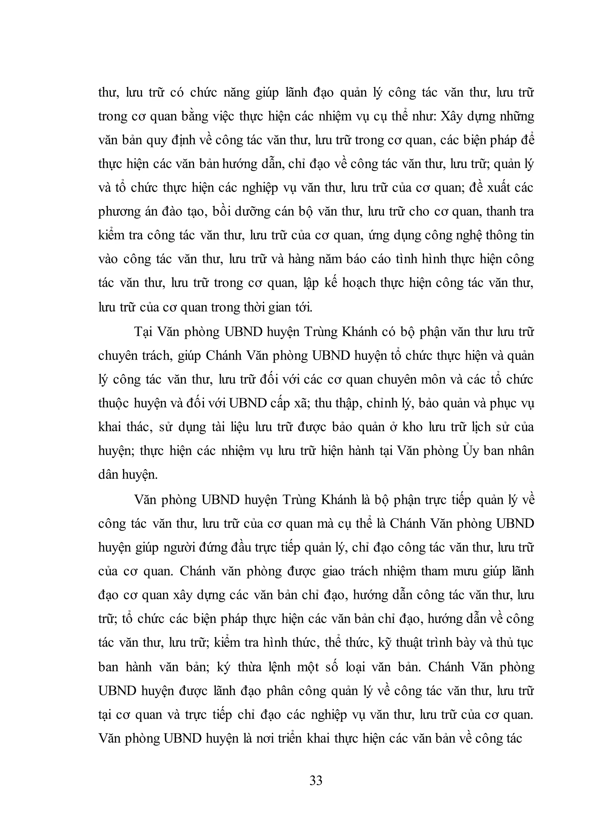 Khóa luận: Công tác văn thư, lưu trữ tại Văn phòng HĐND, UBND, HAY, 9 ĐIỂM | DOC