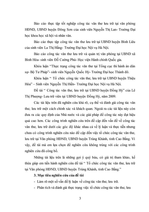 Khóa luận: Công tác văn thư, lưu trữ tại Văn phòng HĐND, UBND, HAY, 9 ...