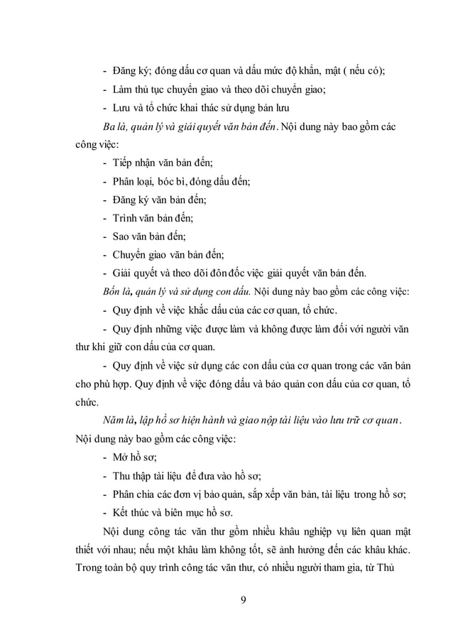 Khóa luận: Công tác văn thư, lưu trữ tại Văn phòng HĐND, UBND, HAY, 9 ĐIỂM | DOC