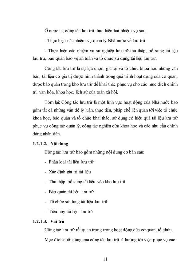 Khóa luận: Công tác văn thư, lưu trữ tại Văn phòng HĐND, UBND, HAY, 9 ...