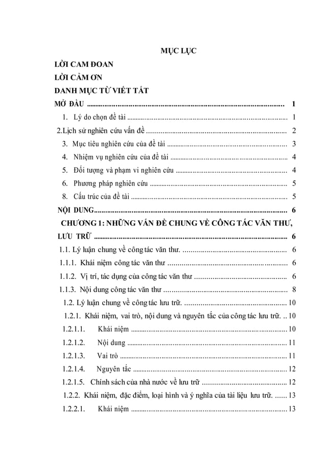 Khóa luận: Công tác văn thư, lưu trữ tại Văn phòng HĐND, UBND, HAY, 9 ĐIỂM | DOC