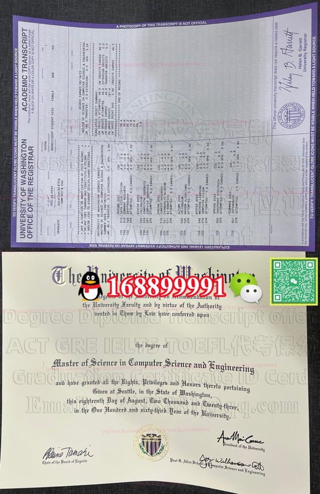 University of Washington degree offer diploma Transcript | PDF