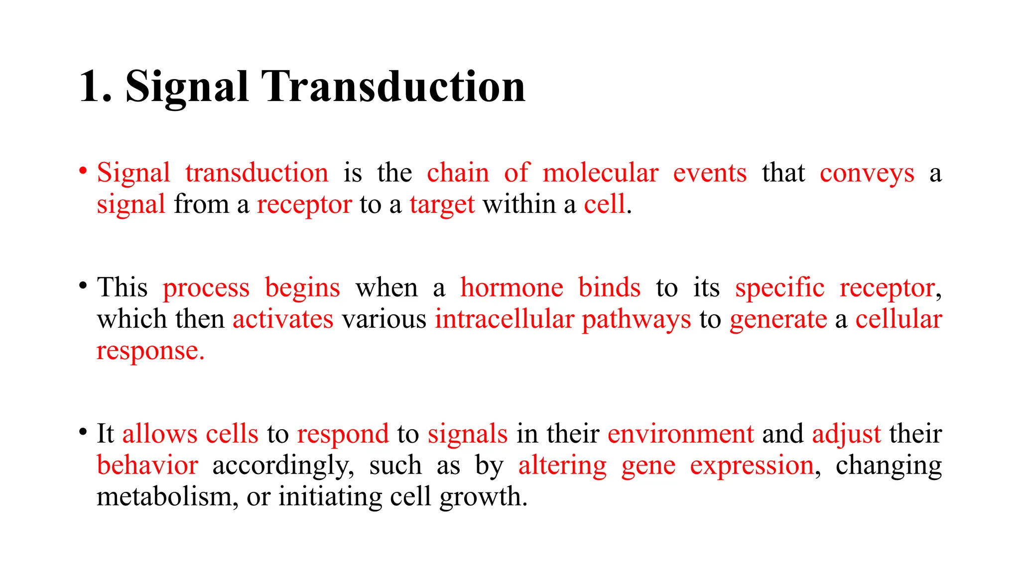 DPT - Biochemistry & Genetics - II (Hormones) Signal transduction ...