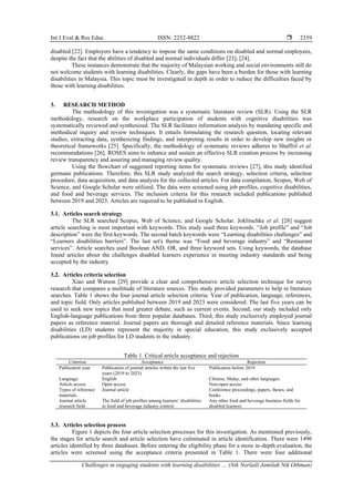 Challenges in engaging students with learning disabilities in food ...