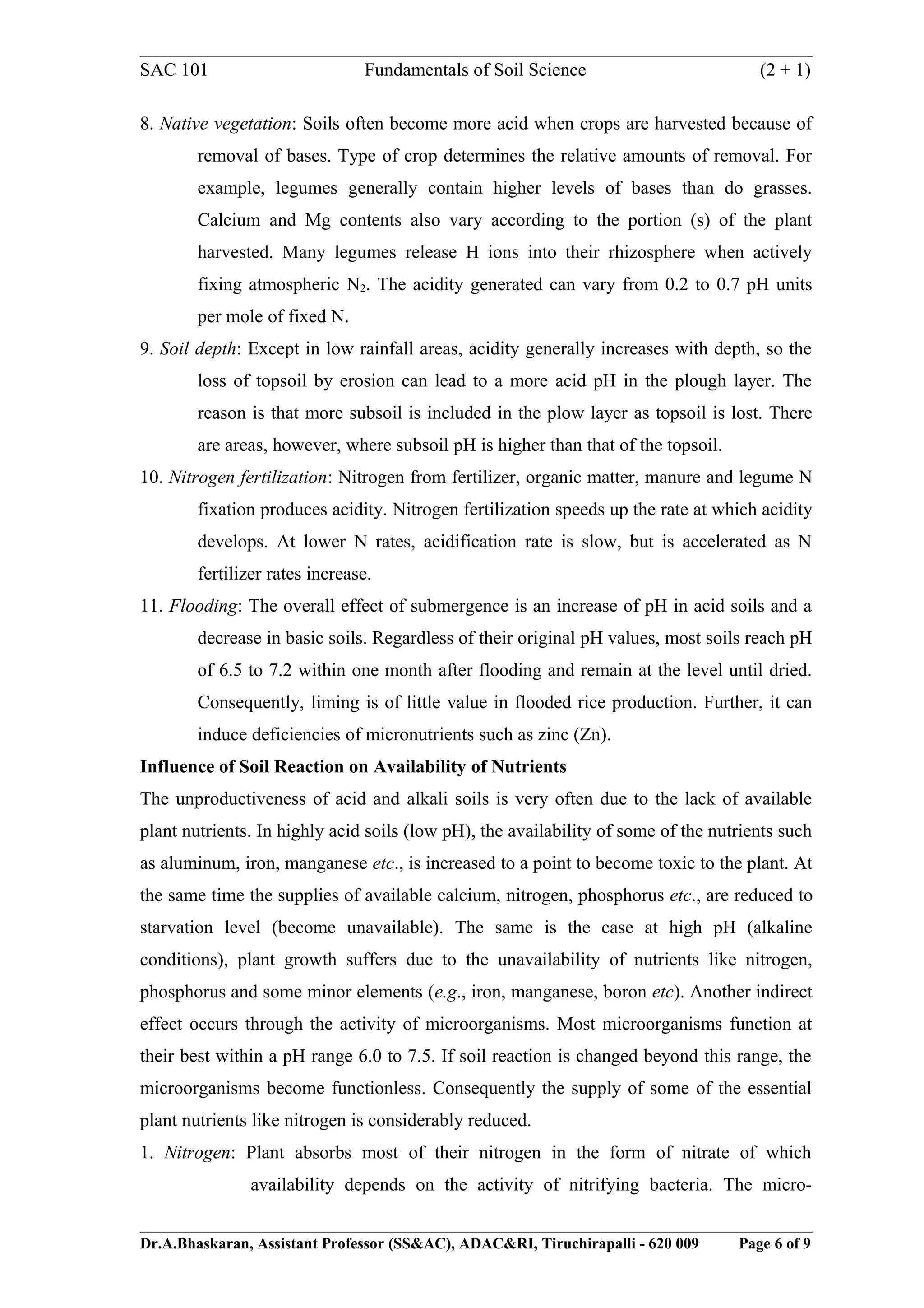 Soil pH - Factors affecting soil pH - Soil pH and nutrient availability ...