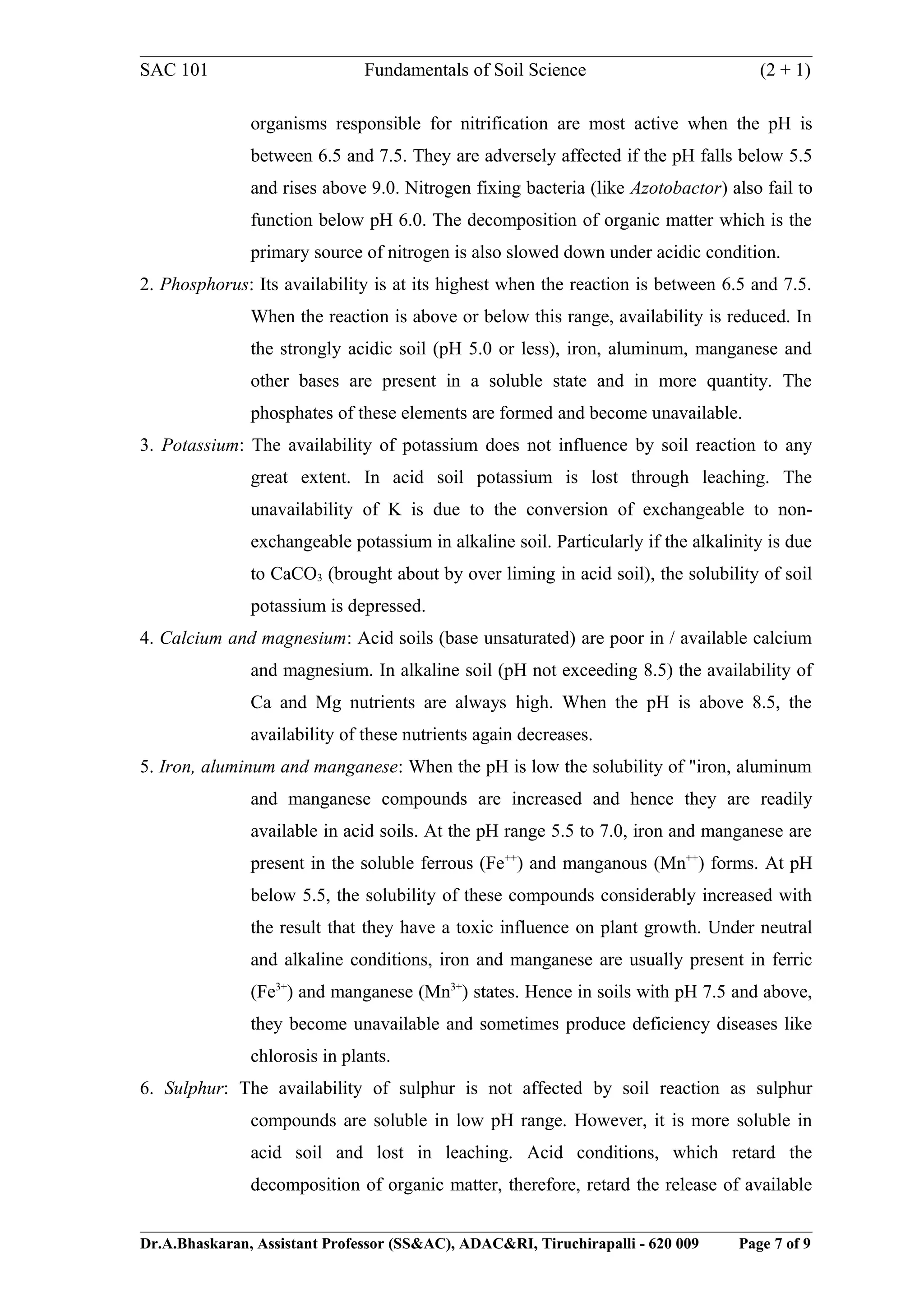 Soil pH - Factors affecting soil pH - Soil pH and nutrient availability ...