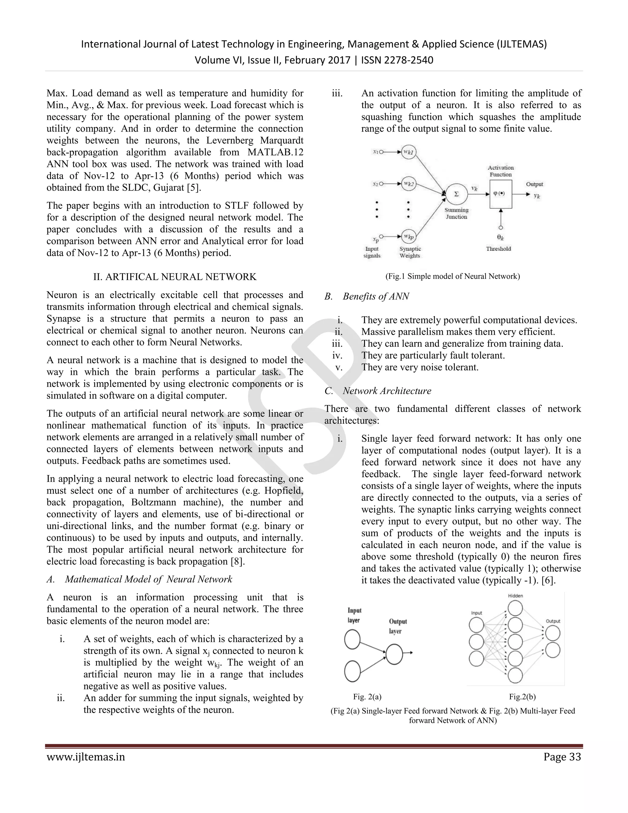 Short Term Load Forecasting: One Week (With & Without Weekend) Using Artificial Neural Network ...