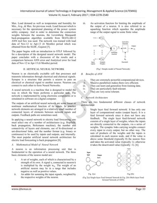 Short Term Load Forecasting: One Week (With & Without Weekend) Using Artificial Neural Network ...