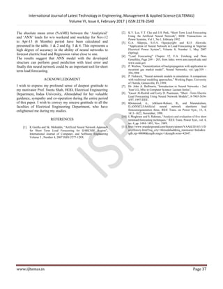 Short Term Load Forecasting: One Week (With & Without Weekend) Using Artificial Neural Network ...