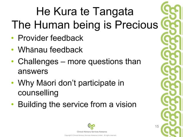 He kura te tangata; the human being is precious | PPT