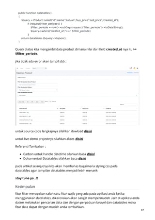 filter data pada datatables server side 5 menggunakan yajra laravel ...
